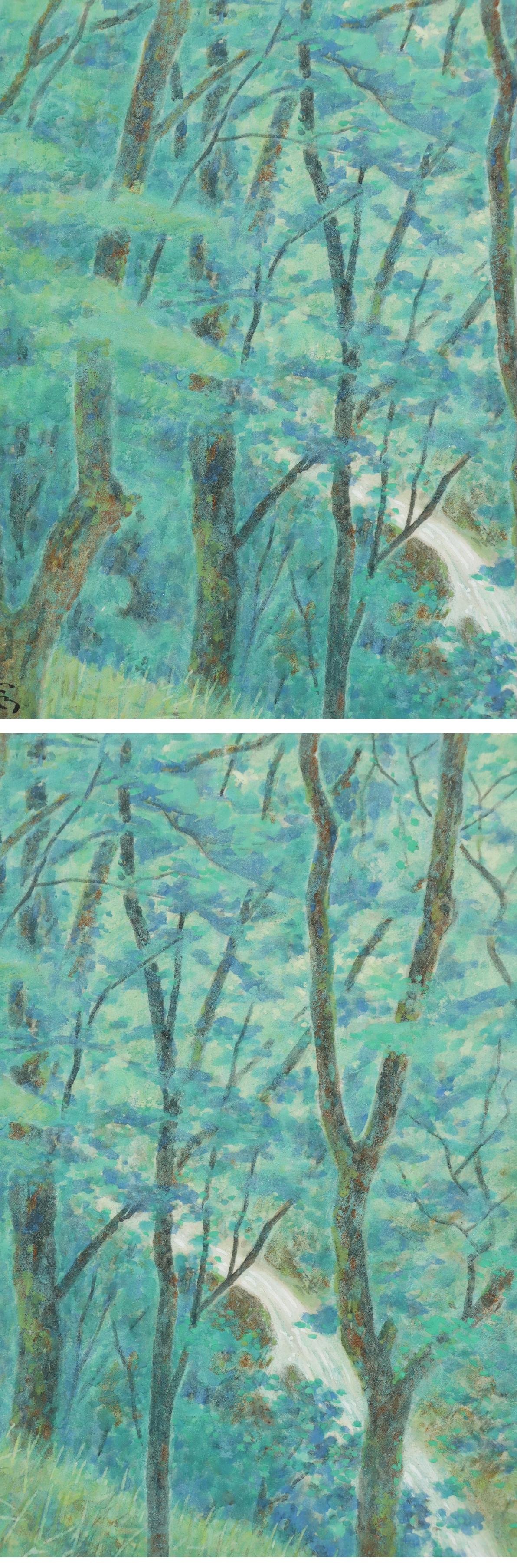 代購代標第一品牌－樂淘letao－【真作】 高木冨三 溪声 山水 共箱 太巻き 京都 肉筆 紙本 掛軸 r671